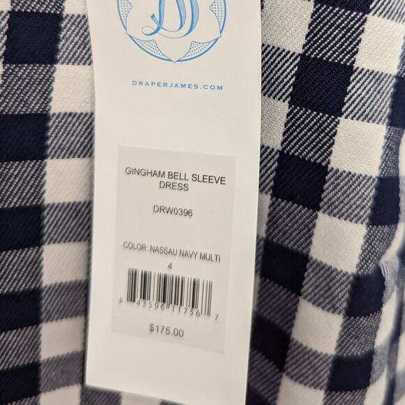 Draper James | Dresses | New Womens Draper James Navy Gingham Dress ...